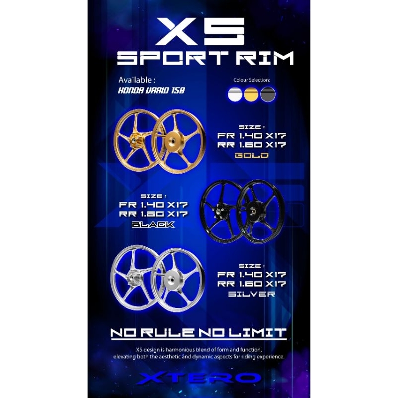 XTERO X5 Honda Vario150 @ Vario160 Racing CNC 5L SPORTRIM @ alloy Sport ...