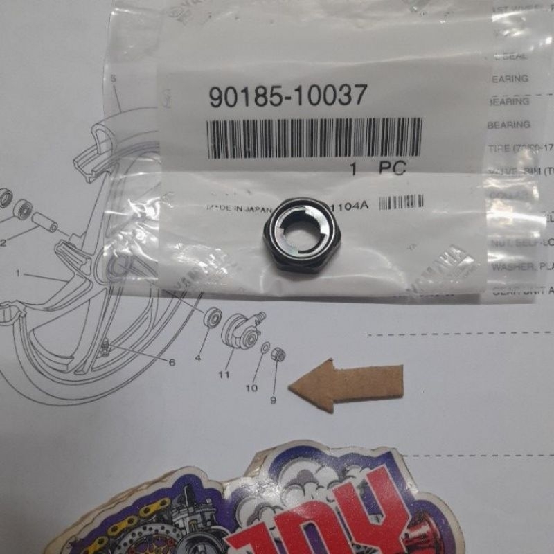 125z/125zr NUT SHAFT TAYAR SELF LOCKING ORIGINAL (JAPAN) | Shopee Malaysia