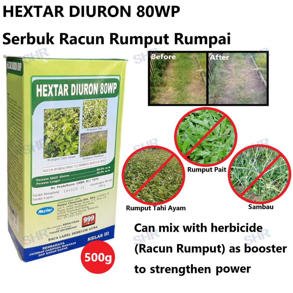 HEXTAR Diuron 80WP 500GM / Herbicide Powder / Serbuk Racun Rumput ...