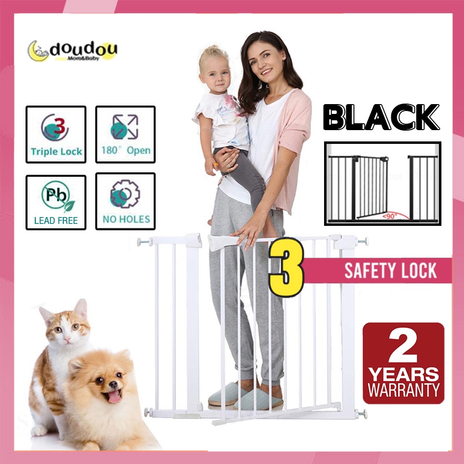[Ready Stock]Safety Gate Fence Guard 77-161 CM Pet Gate For Baby, Child ...