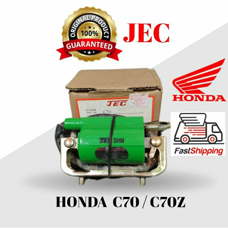 Honda C70 C70Z Ignition Coil Plug Coil Heavyduty 100% Original JEC Good ...