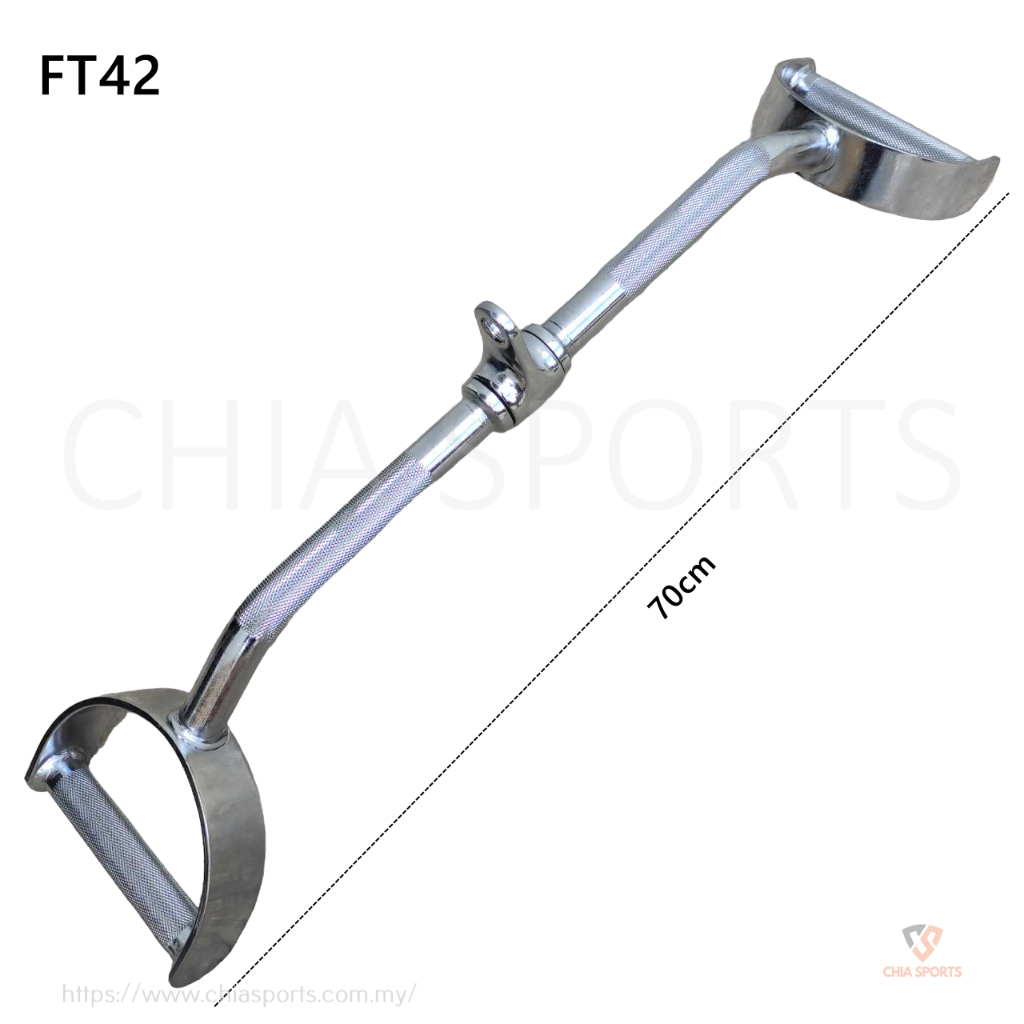 FT42 28" Solid Pro Style Lat Bar 70cm Revolving Lat Pulldown Cable Machine Attachment Gym ...