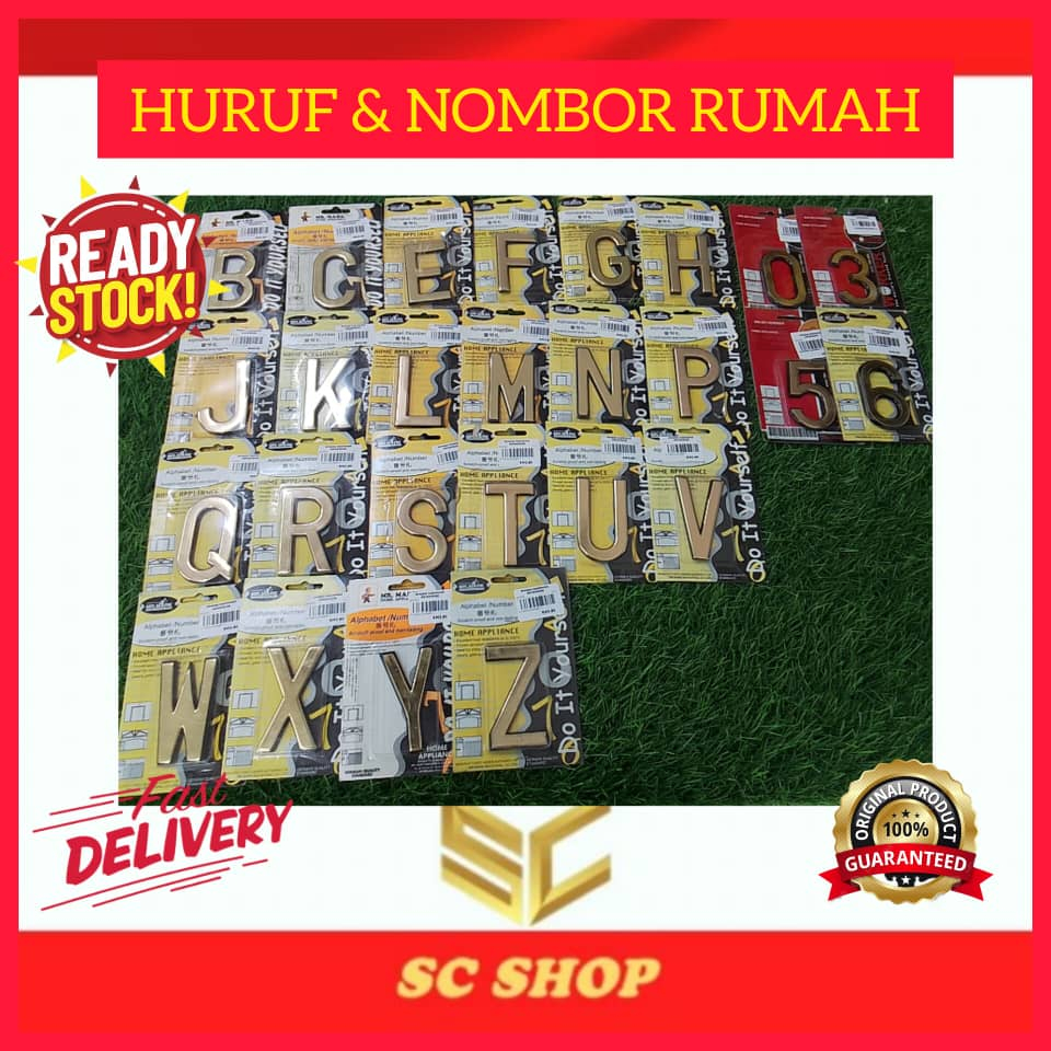 LELONG!! LELONG! Alphabet Plate Door Rumah House Huruf Accessories ...