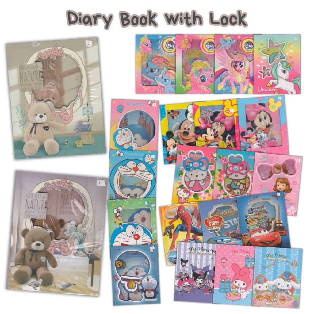 B64K Cute Elegant Diary Book With Lock (Random) | Shopee Malaysia