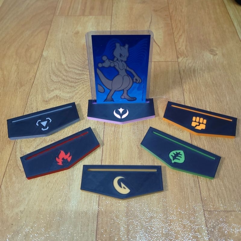 Pokémon Card Stand with Symbol - Pokemon Card Holder with Elemental ...