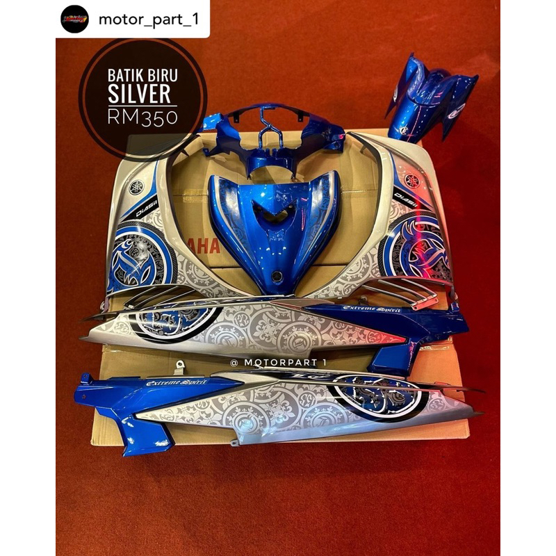 COVER SET BATIK BIRU SILVER LC 135 V2 | Shopee Malaysia