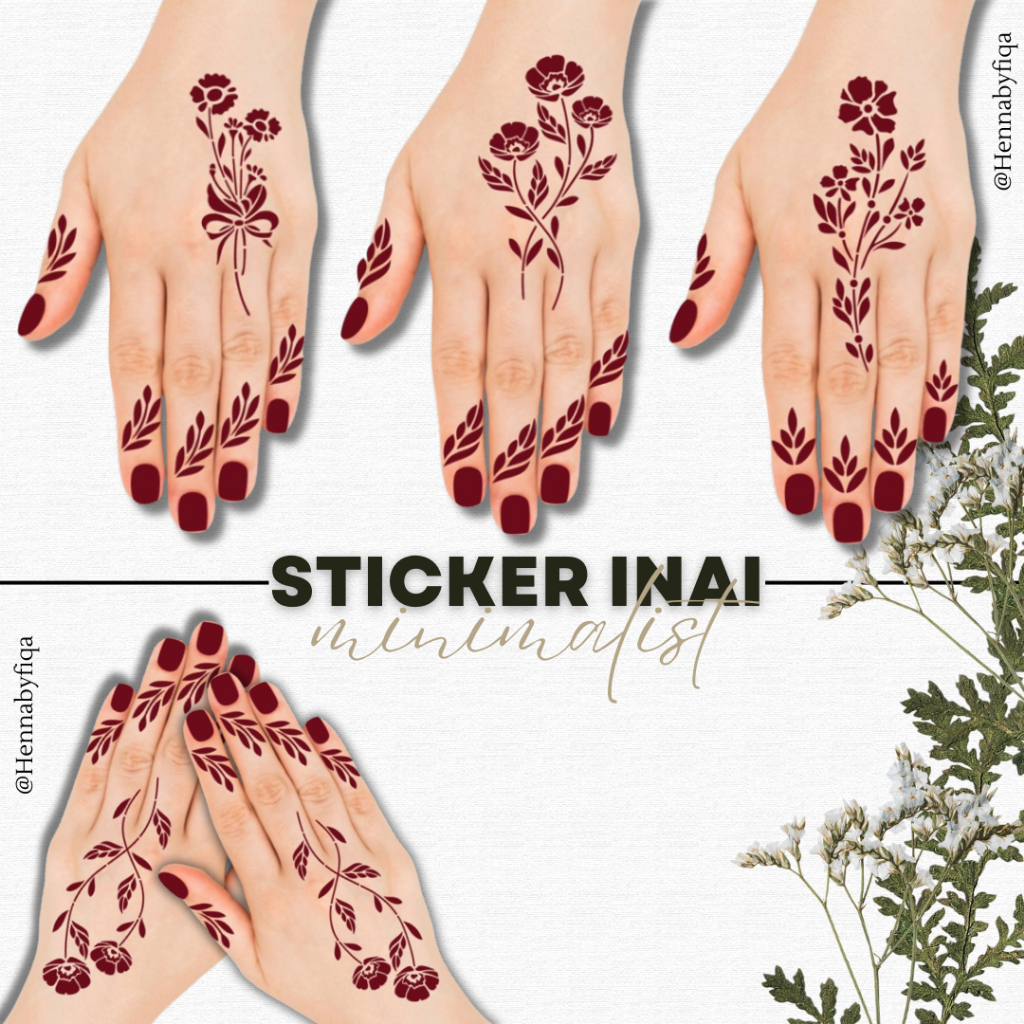 STICKER INAI MINIMALIS SEPASANG TANGAN | Shopee Malaysia