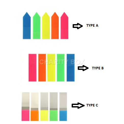 Fluorescent Page Index Sticker Sign / Signature Stickers Flags Notepad ...