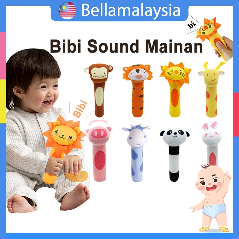 Bella Bibi Sound Mainan Baby Baby Animal Hand Bell Ring Rattles Plush ...