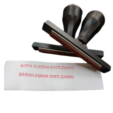 RUBBER STAMP NAMA | GETAH NAMA | 1 BARIS | Shopee Malaysia
