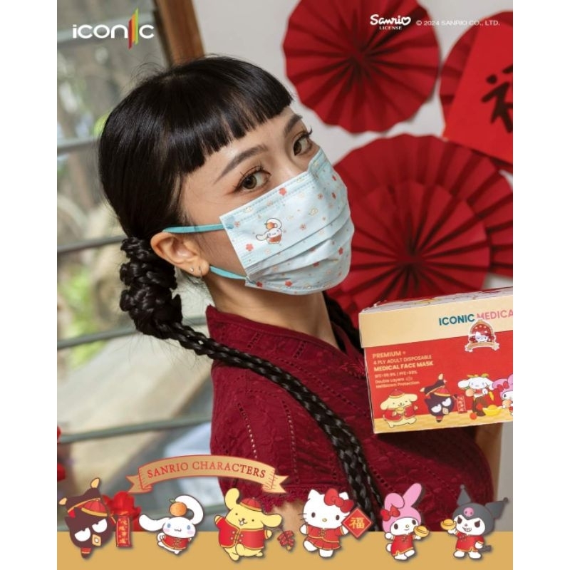 Iconic [4 PLY ADULT大人款] SANRIO CHARACTERS MEDICAL FACE MASK (30PCS ...