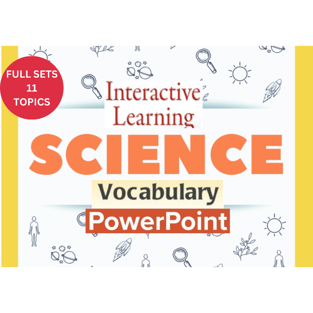 FULL SETS [INTERACTIVE] Combined Science Vocabulary PPT Slide Notes (11 ...