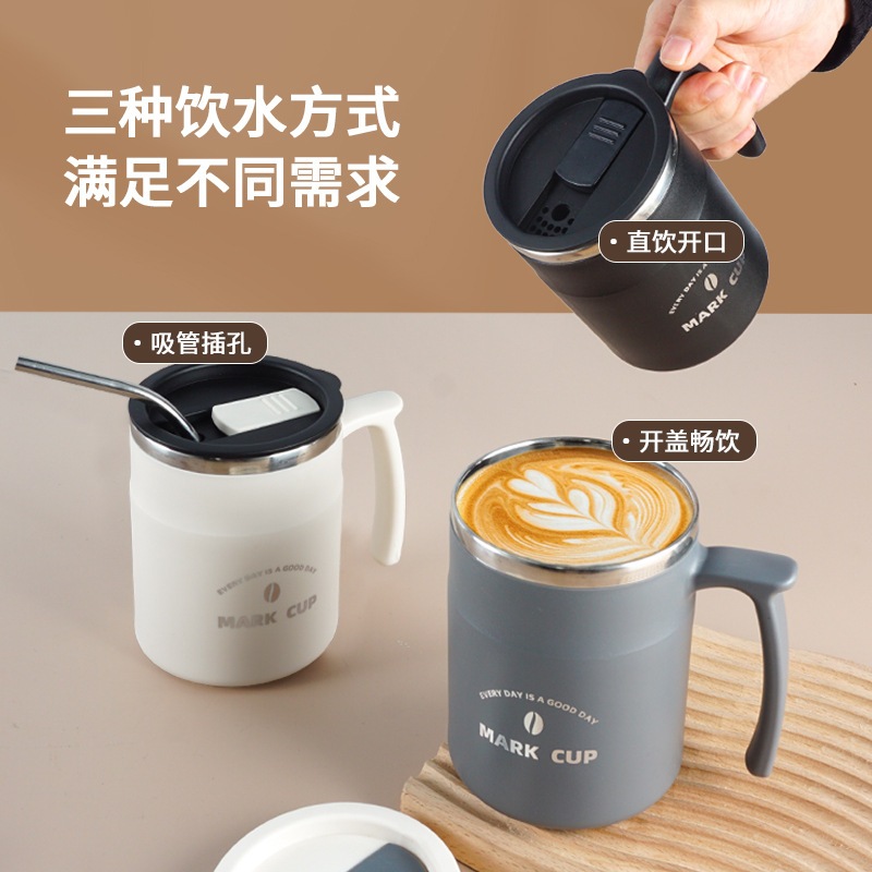 MARK CUP Cute Tumbler 304 Stainless Steel Thermos Cup Mug Bottle Coffee ...