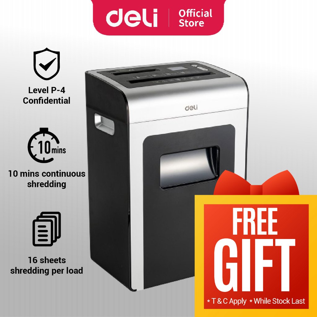 Deli Automatic Paper Shredder Machine Cutter Office Supplies with LCD ...