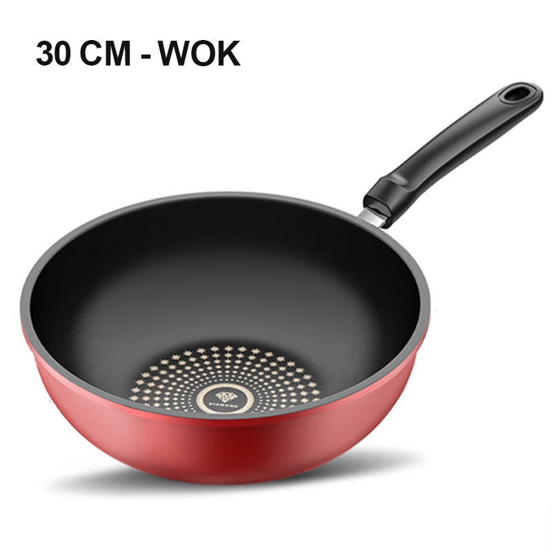 30/32cm Non-stick pan Diamond Frying Pan Kitchen Frying for Gas Stove ...