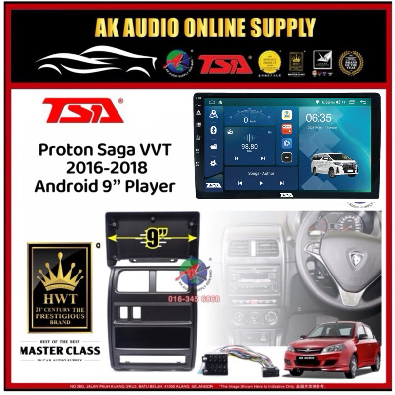 818 2+32GB TSA Proton Saga VVT 2016 - 2018 ( BIG ) Android 9'' inch DSP ...