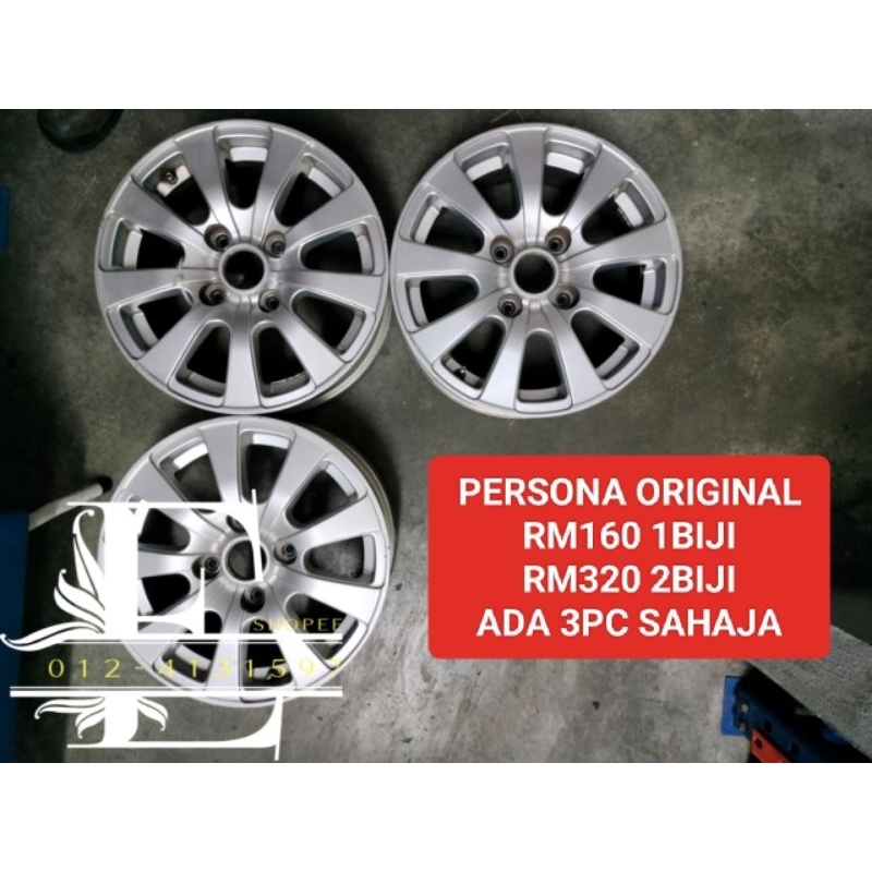 USED SPORT RIM 15 INCH ORIGINAL PERSONA RM160 1BIJI HARGA | Shopee Malaysia