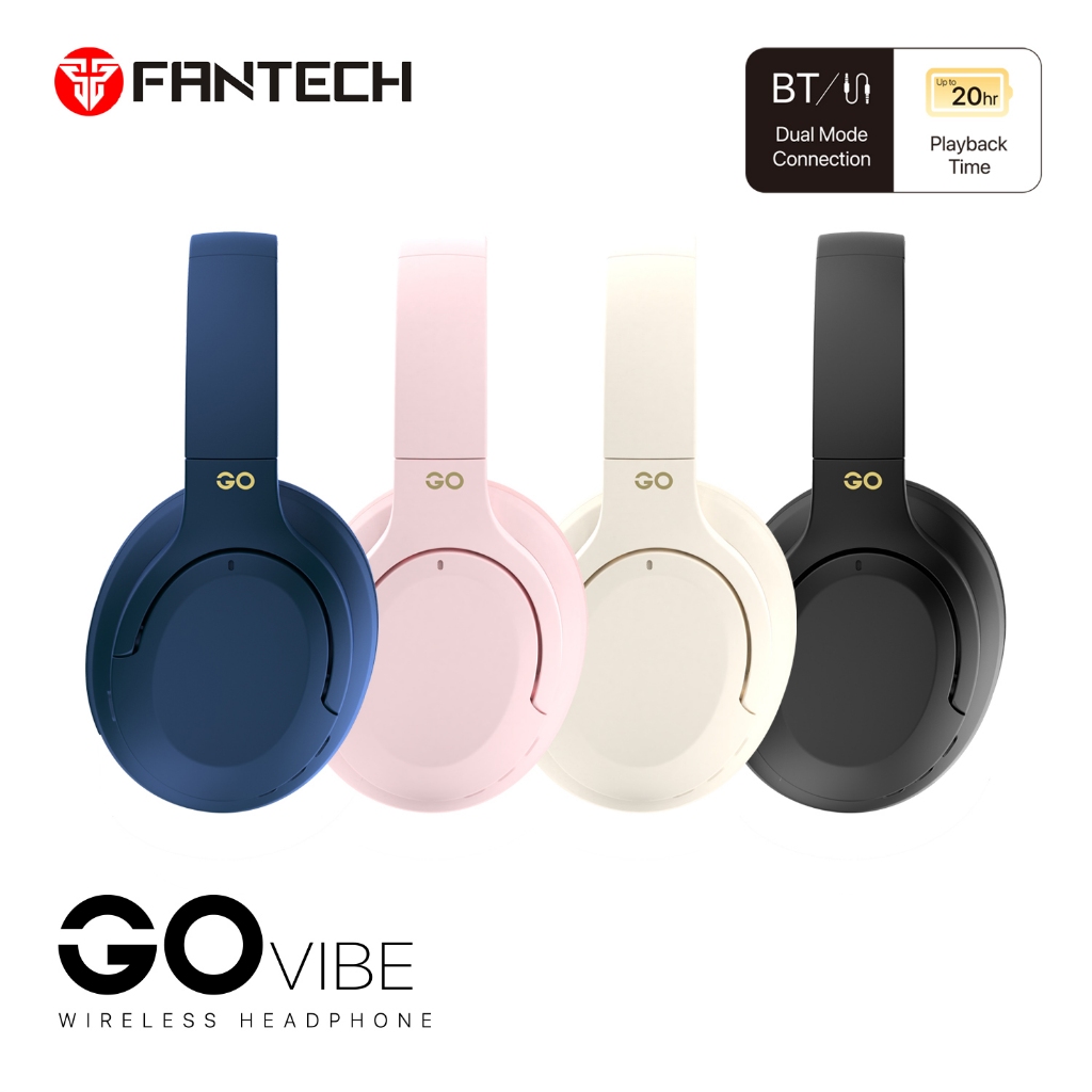 FANTECH WH05 GOVIBE WIRELESS HEADPHONE BT/S Dual Mode Connection Up to ...
