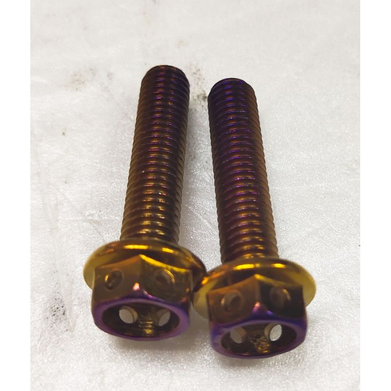 SKRU M8 x 35mm Titanium Screw👉🏻 Sprocket👉🏻 Footrest👉🏻 Exhaust | Shopee ...