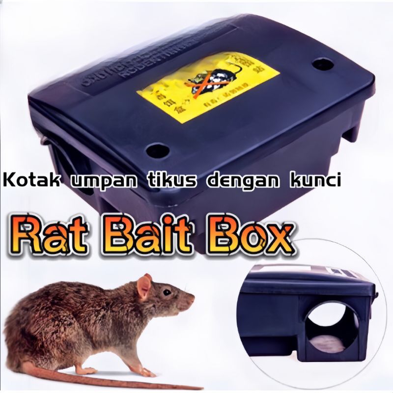 【Pest Control】 Kotak Umpan tikus dengan kunci Kotak Ubat Tikus TRBS Rat ...