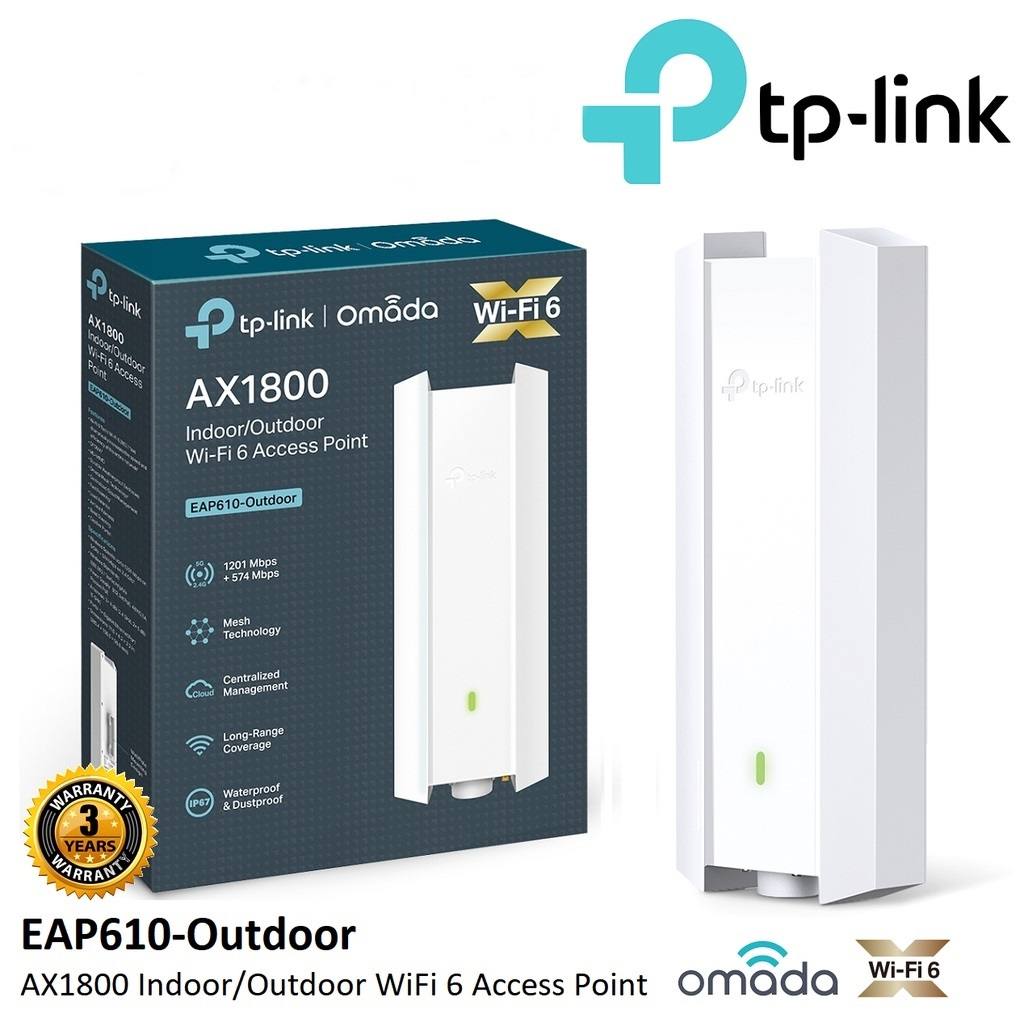 TP-Link Omada EAP610-Outdoor AX1800 WiFi 6 Wireless MU-MIMO Gigabit ...
