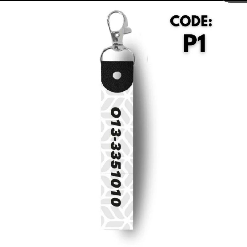 AZFAGROUP Keychain Custom Nama Customised Name Gift Polyester ...