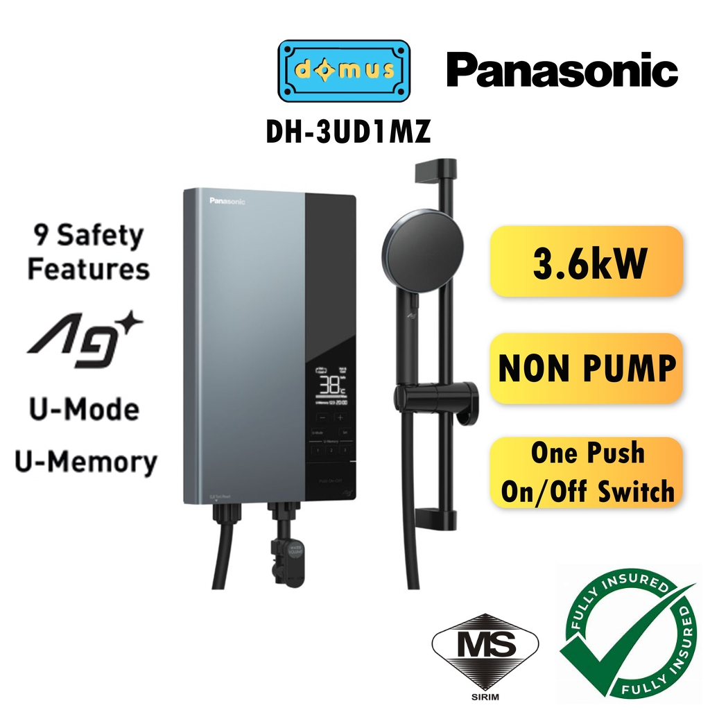 Panasonic U Series Non Jet Pump Digital Instant Water Heater Shower 热水器 ...