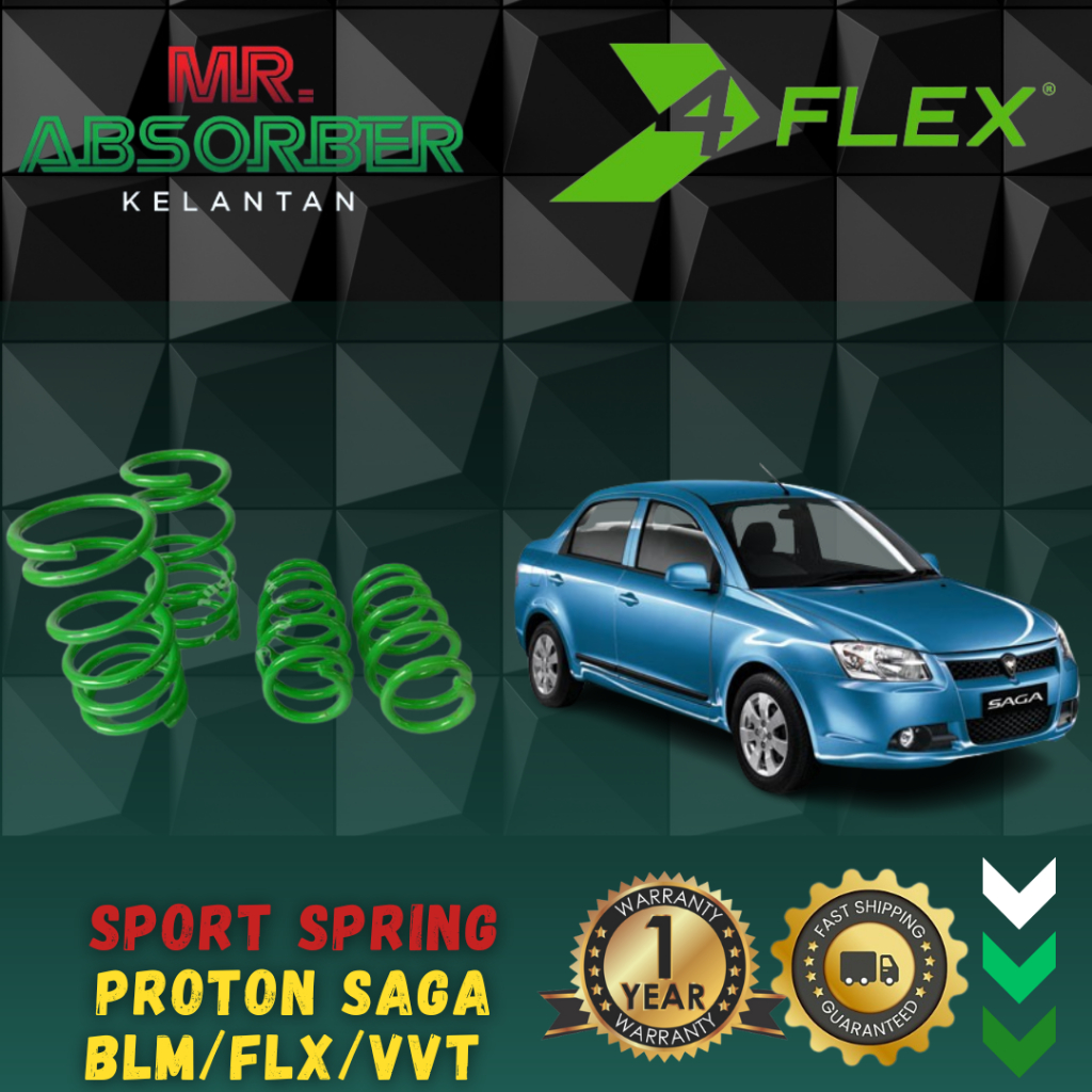 PROTON IRIZ/PERSONA VVT/SAGA VVT SPORT SPRING 4FLEX LOWERED | Shopee ...