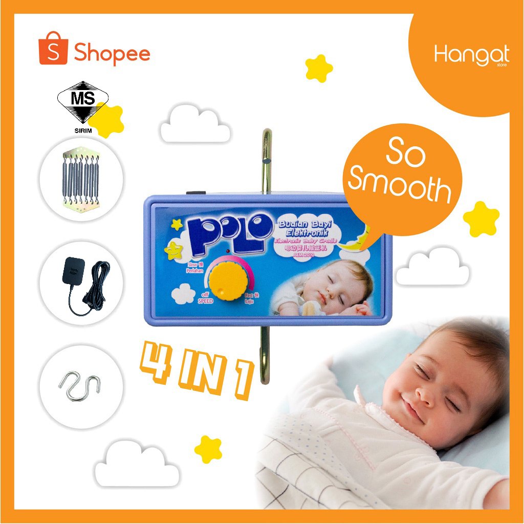 ibaby POLO SIRIM 💤 💤 Sirim baby Electric Baby Cradle Buai Bayi Elektrik | Shopee Malaysia