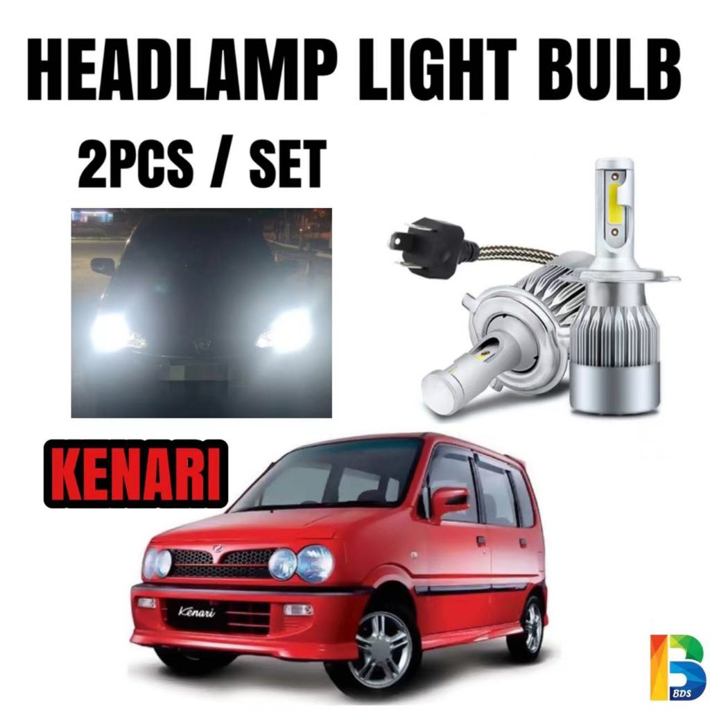 2PCS PERODUA KENARI HEADLAMP LIGHT BULB LED HID 6000k White Front Car ...