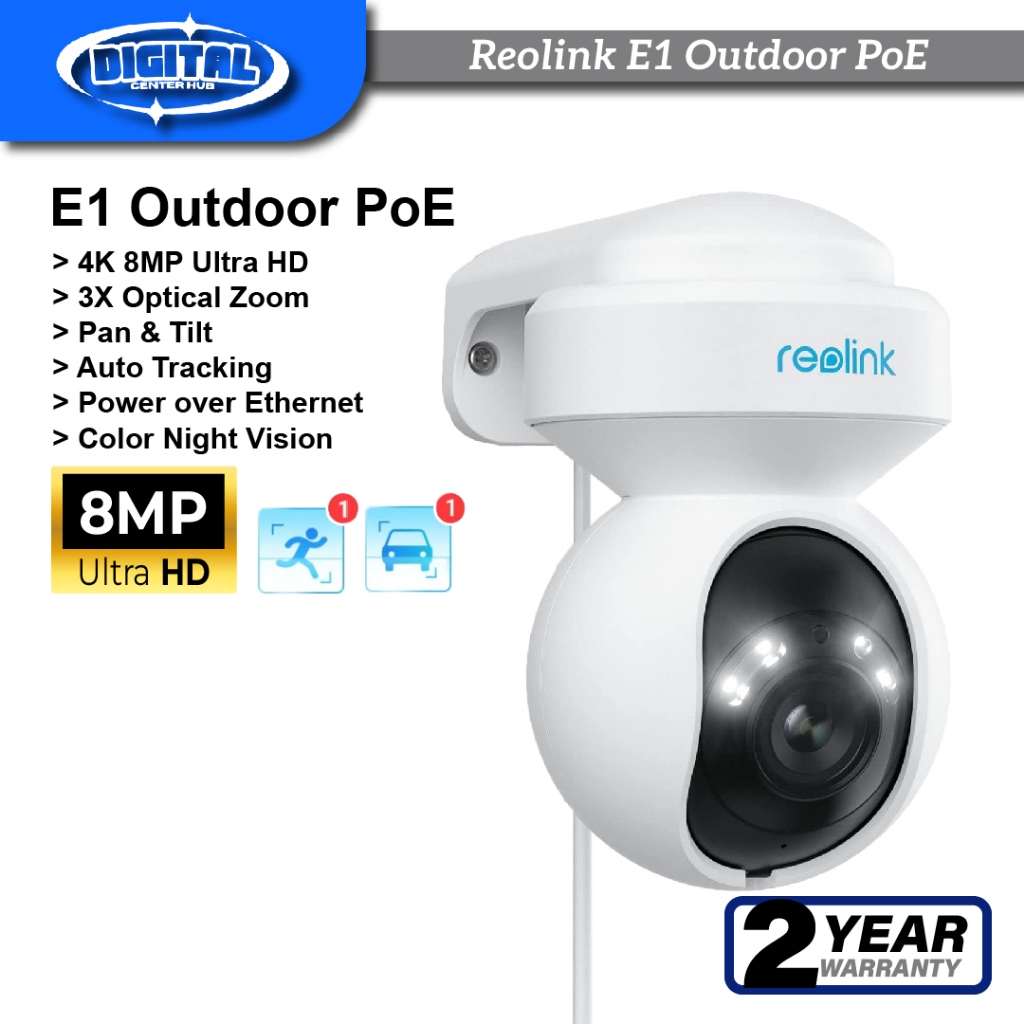 REOLINK E1 Outdoor PoE | 4K PTZ Security Indoor Outdoor System | 3X ...