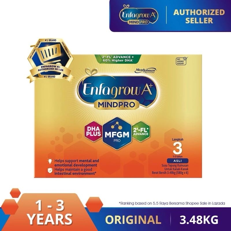 Enfagrow A+ MindPro 2'-FL Step 3 ( 3.48kg) Original/Vanilla | Shopee ...