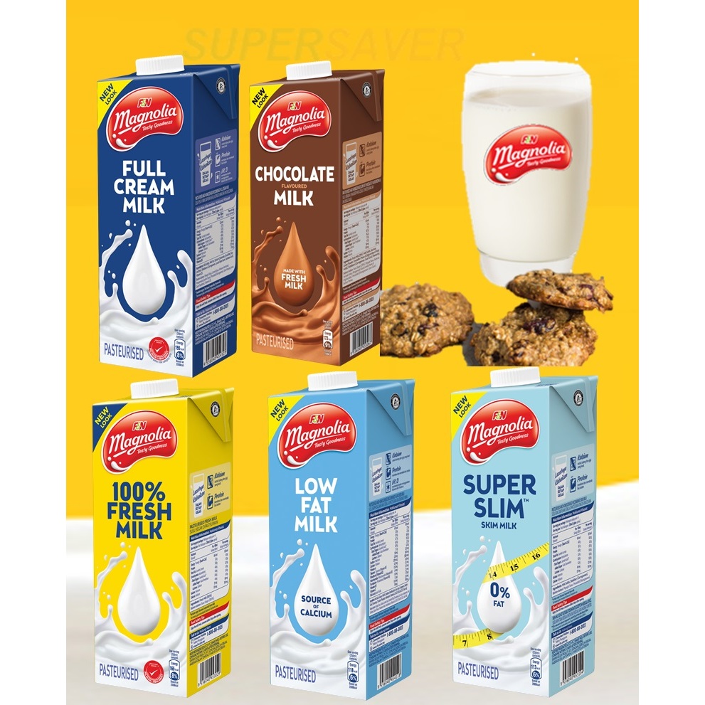 MAGNOLIA UHT Milk 1L Full Cream1L/Chocolate1L/ Fresh Milk 1L/Low Fat Hi ...