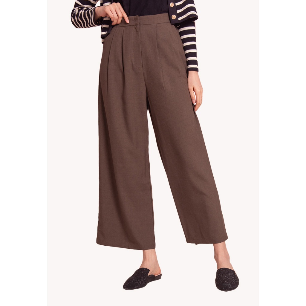 Lzzie Cory Pants - Brown and Black | Shopee Malaysia