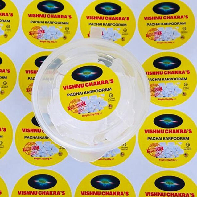 100G Pachai Karpooram / Edible Camphor (VISHNU CHAKRA'S) | Shopee Malaysia