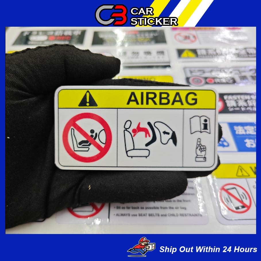WARNING AIRBAG CAR INTERIOR STICKER / W134 | Shopee Malaysia