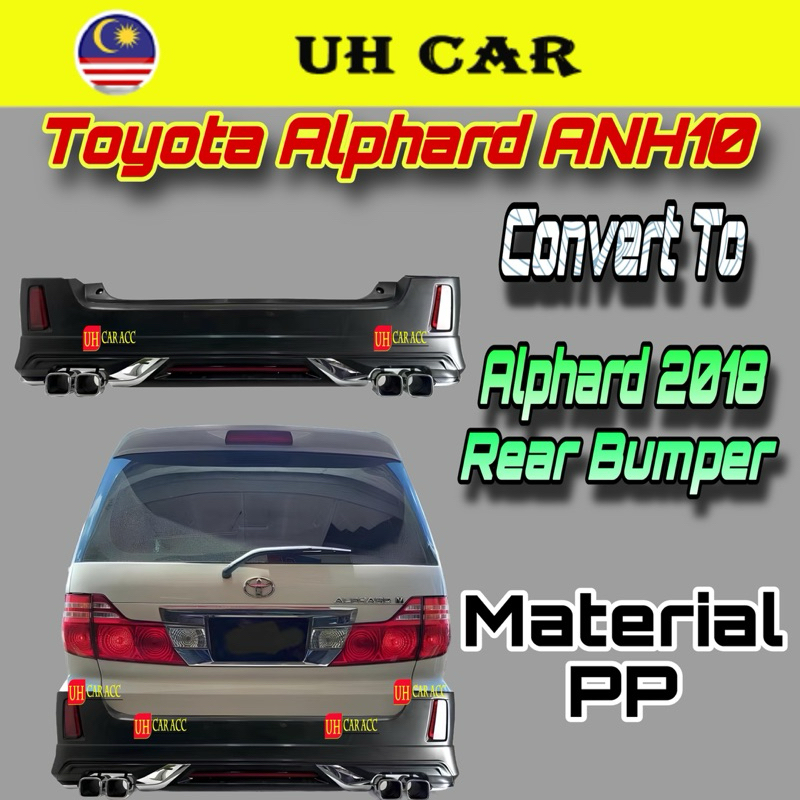Toyota Alphard ANH10 Convert Alphard 2018 Rear Bumper Skirt Skirting ...