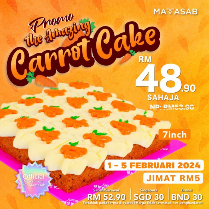 Kek Premium Mamasab Size 7 & 10 Inci (Delivery By Runner) | Shopee Malaysia