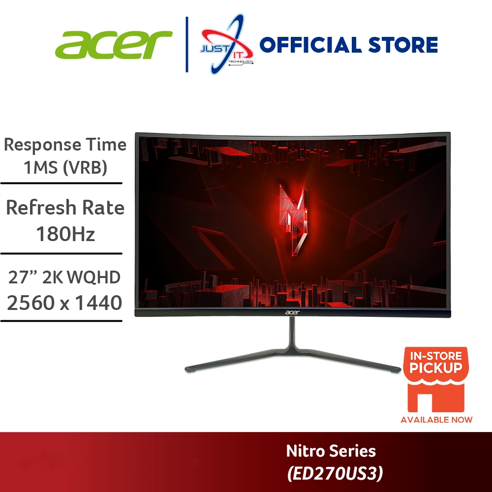 ACER NITRO ED270U S3 / ED270US3 27" CURVED GAMING MONITOR ( 27" VA WQHD ...