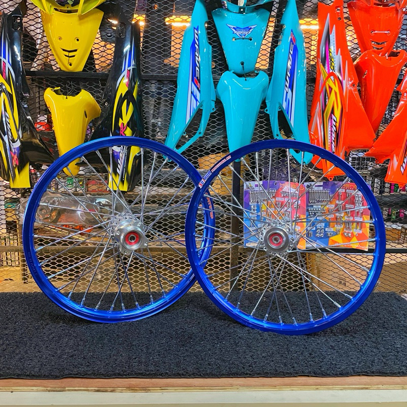 SET RIM ALLOY HUB DRAG 17 x 1.40 DEPAN BELAKANG SIAP STRING | Shopee ...