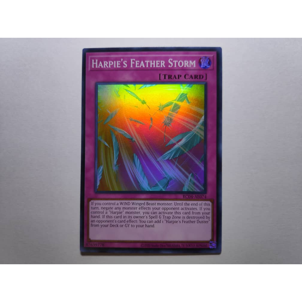 YuGiOh Asia English YGO AE (Super Rare) RC04-JP074 Harpie's Feather Storm | Shopee Malaysia