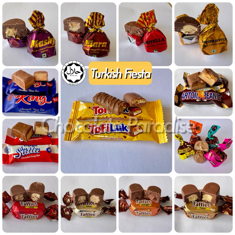 (+-380g)(+-26 PCS) TURKISH FIESTA Chocolate Set // Mix Semua Dalam ...