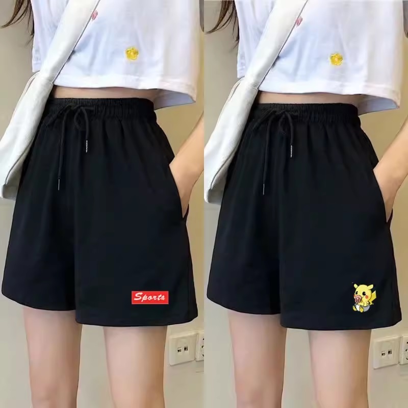 Free Size 22" to 38" Women Short Pants Casual Sport Pant Small Logo ...