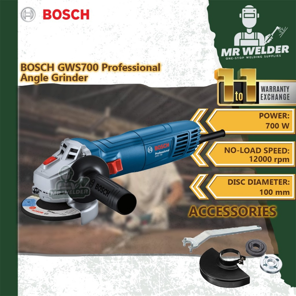BOSCH GWS700 4" Angle Grinder 710W | 710W GWS700 Cutting Grinding ...