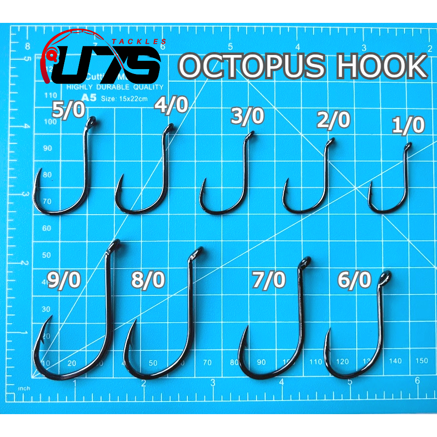 UTS Super Heavy Duty OCTOPUS Fishing Hook 1/0;2/0;3/0;4/0;5/0;6/0;7/0;8 ...