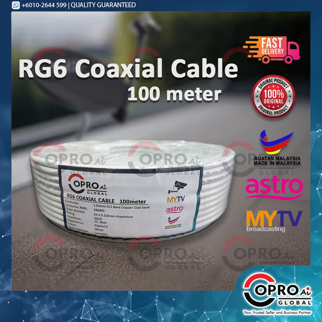 RG6 Coaxial Cable, Kabel Astro Mytv Antena, Antenna Digital Satellite ...