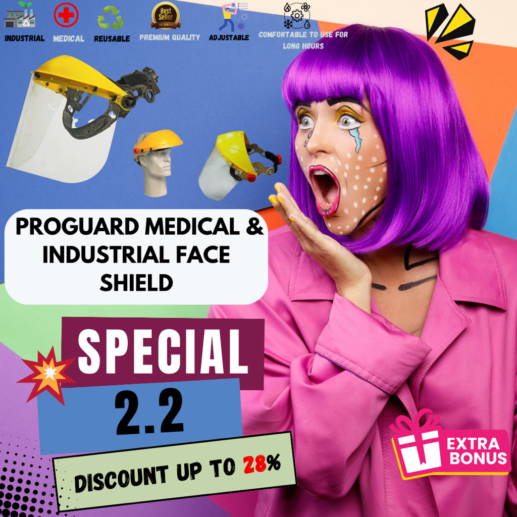 [READY STOCKS / ORIGINAL] PROGUARD Medical/Industrial Face Shield VH4 ...