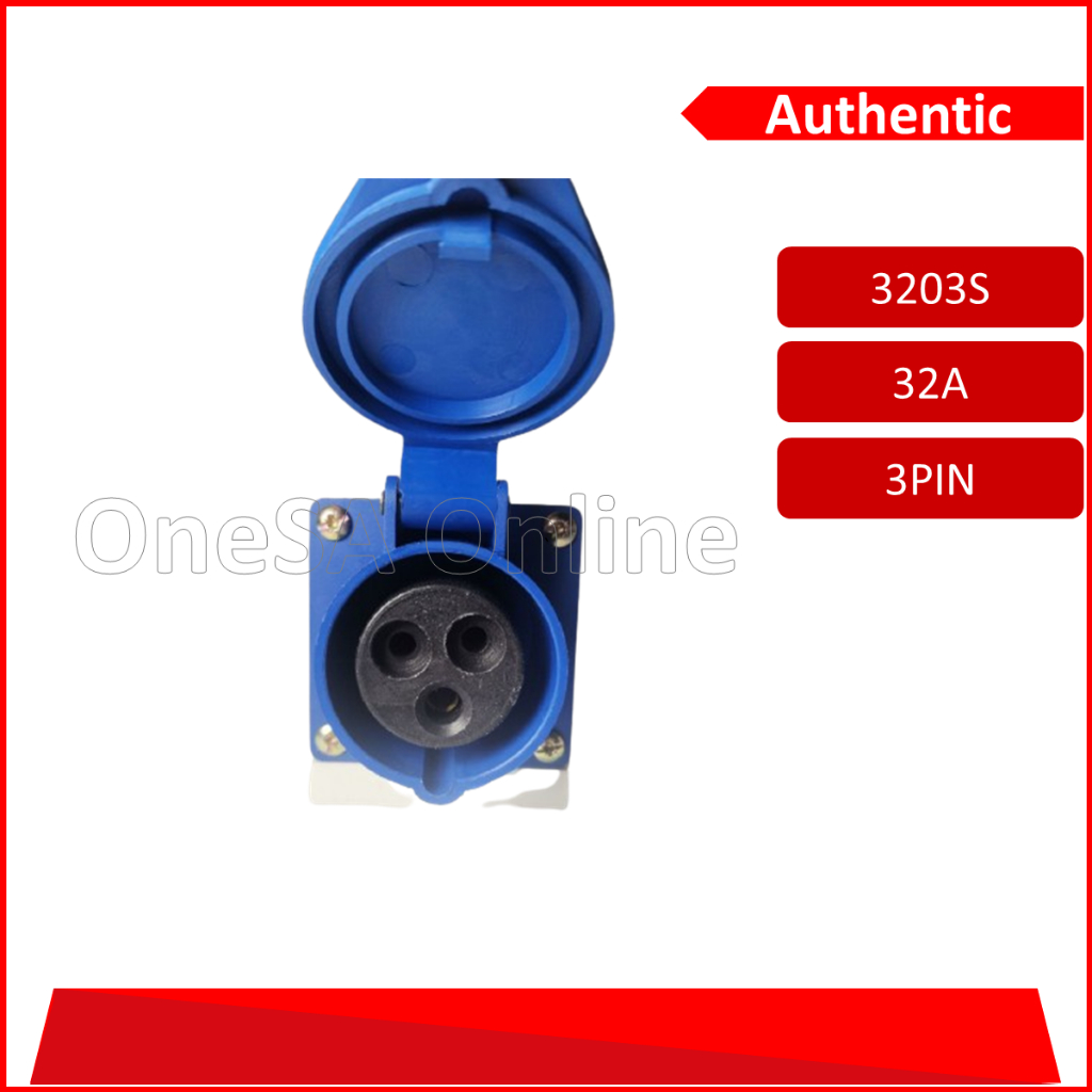 32A 3PIN INDUSTRIAL WALL SOCKET(3203S) | Shopee Malaysia