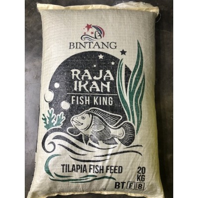 Makanan Ikan Raja Ikan Cap Bintang 20kg aquarium fish food dedak ikan ...