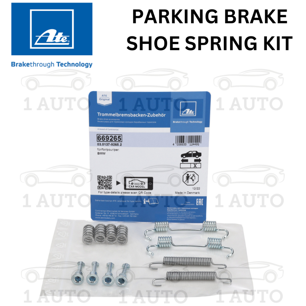 ATE GERMANY REAR PARKING BRAKE SHOE SPRING KIT BMW E46 E87 E84 E90 E92 ...